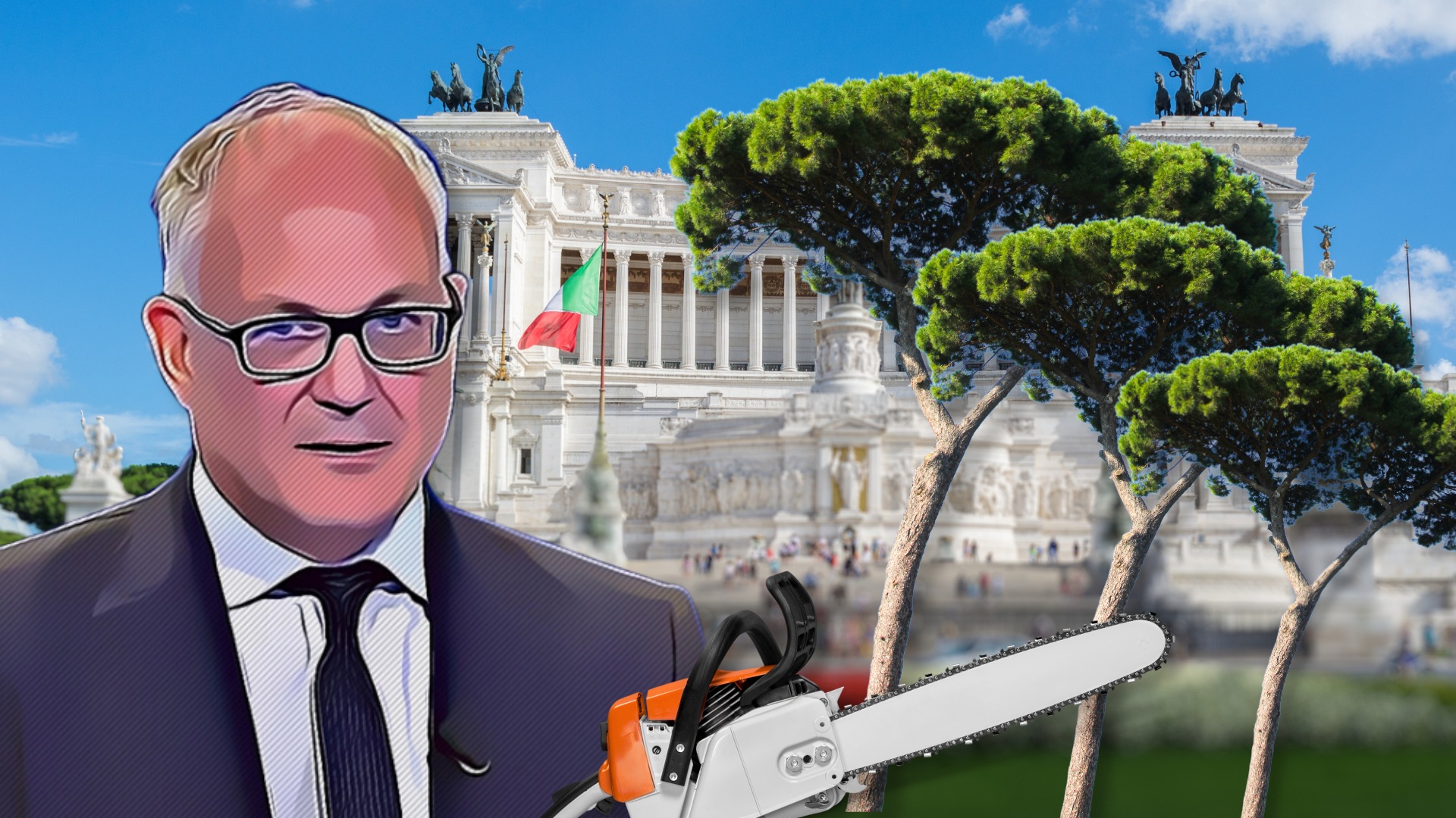 Paradosso green: l'ambientalista Gualtieri abbatte i pini di Roma