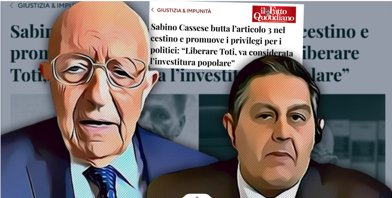 Il Fatto si rassegni: su Toti ha ragione Cassese