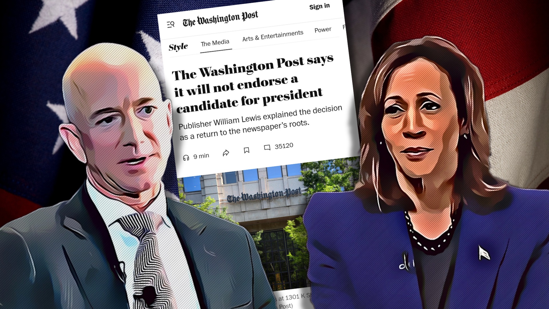 Il Washington Post: “Non diremo di votare la Harris”. E subito Bezos ...