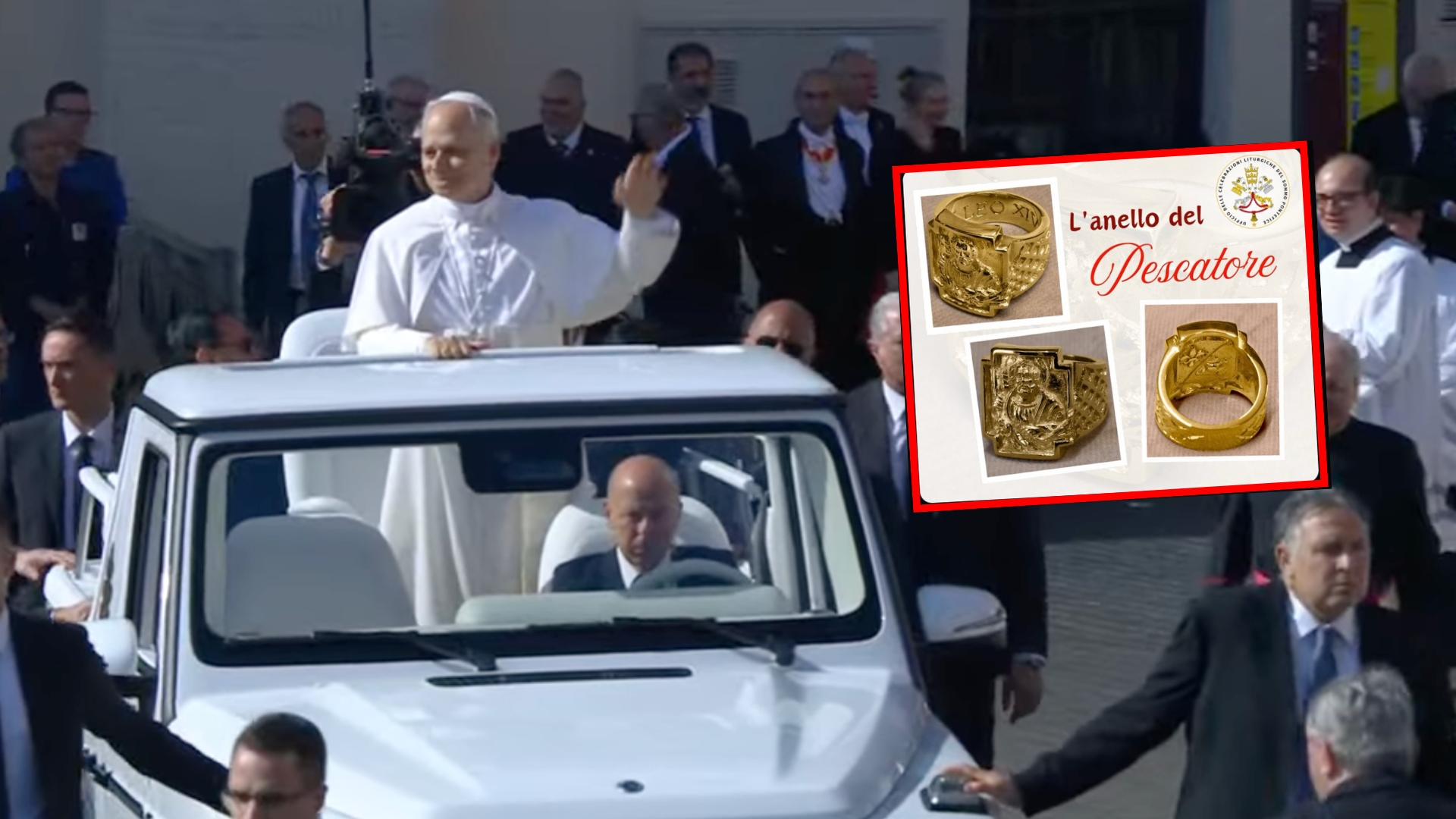 Leone XIV sale al trono: la cerimonia e l'anello del pescatore