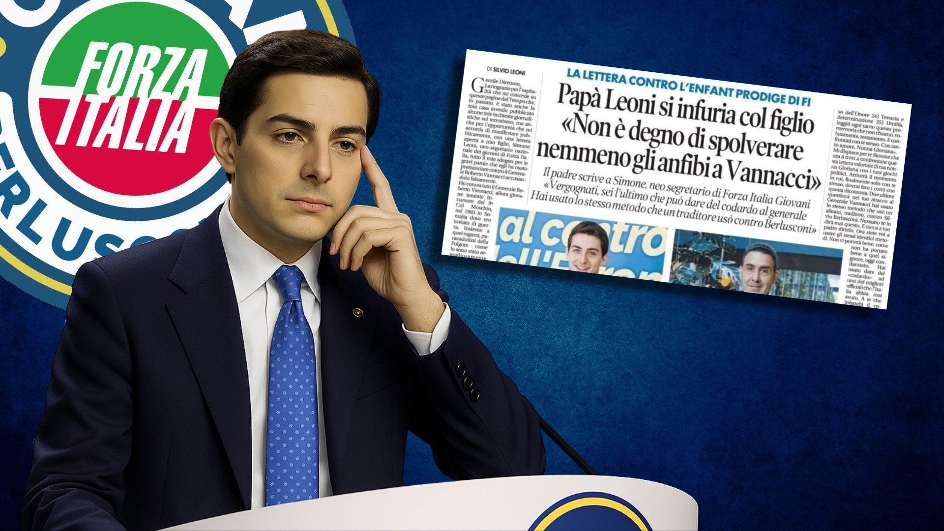 Il papà sbrana il piccolo Leoni: “Non sei degno di Vannacci”