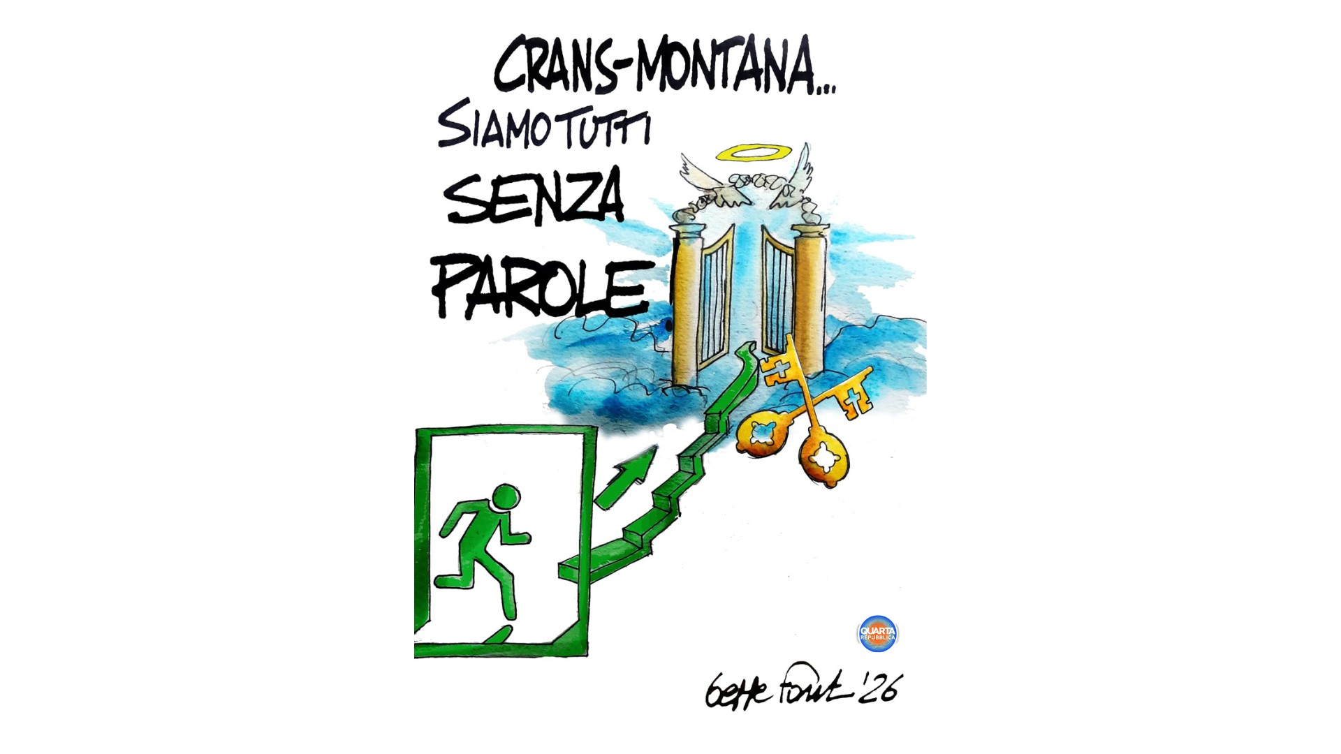 Crans-Montana - La vignetta di Fantin 19/01/2026 - Sedute Satiriche