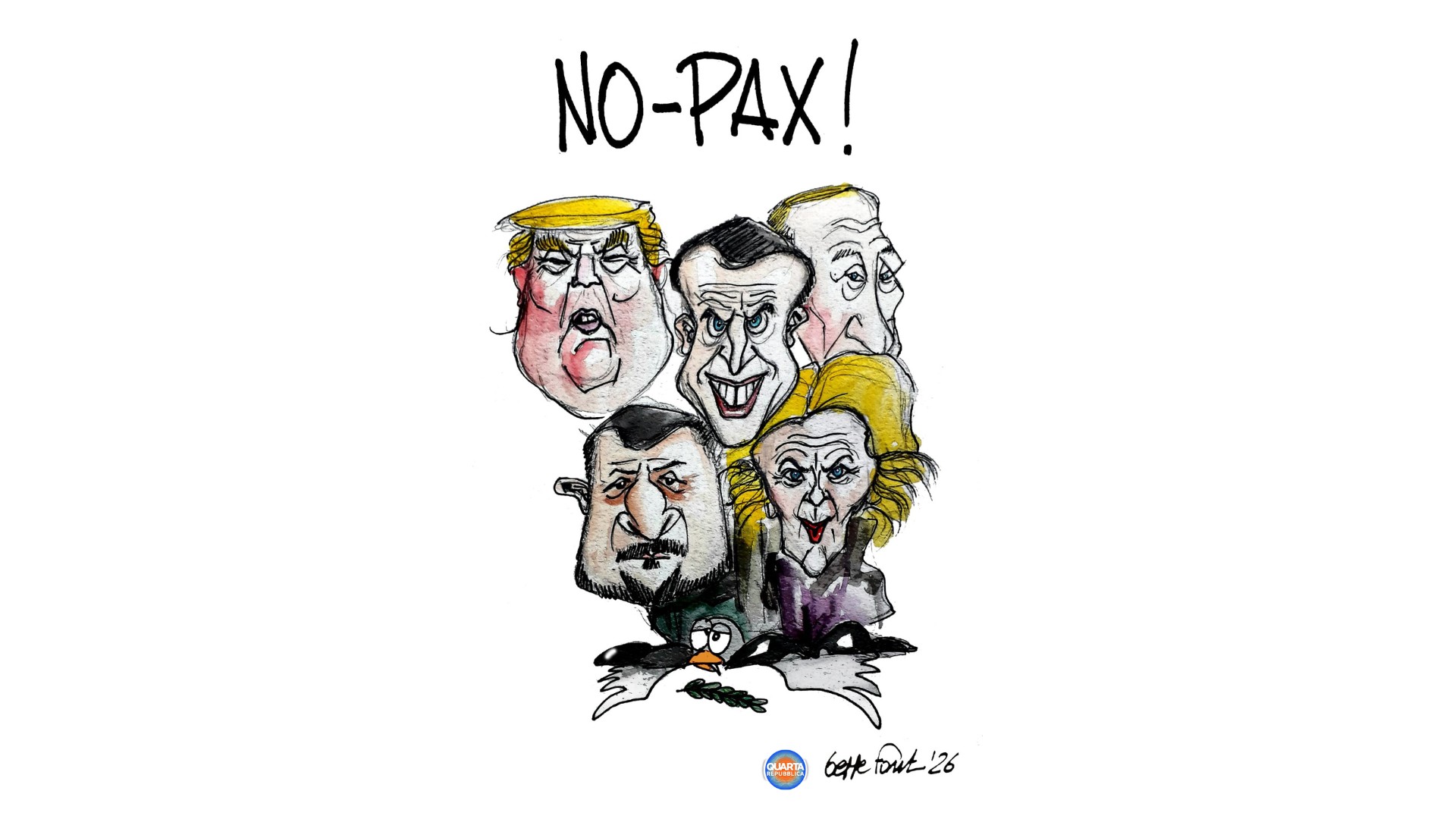 No Pax - La vignetta di Fantin 21/01/2026 - Sedute Satiriche